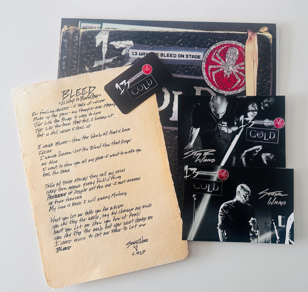 Cold handwritten lyric sheets – COLD LYRICS